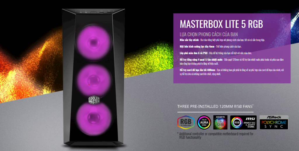 Case Cooler Master MasterBox Lite 5 RGB | Song Phương