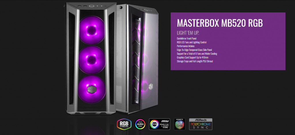 Case Cooler Master MasterBox MB520 TG - RGB